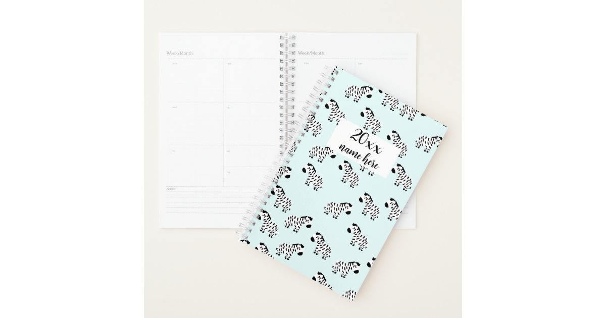Personalized Zebra Planner | Zazzle