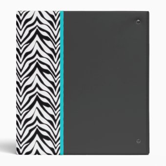 Personalized Zebra Trimmed Binder | Zazzle
