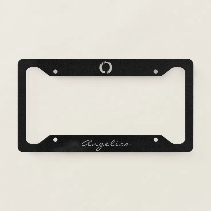 Personalized Zen Circle Licence Plate Frame | Zazzle
