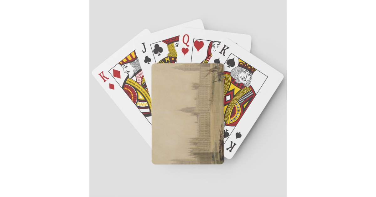 Perspective View of the new Houses of Parliament, Poker Cards | Zazzle