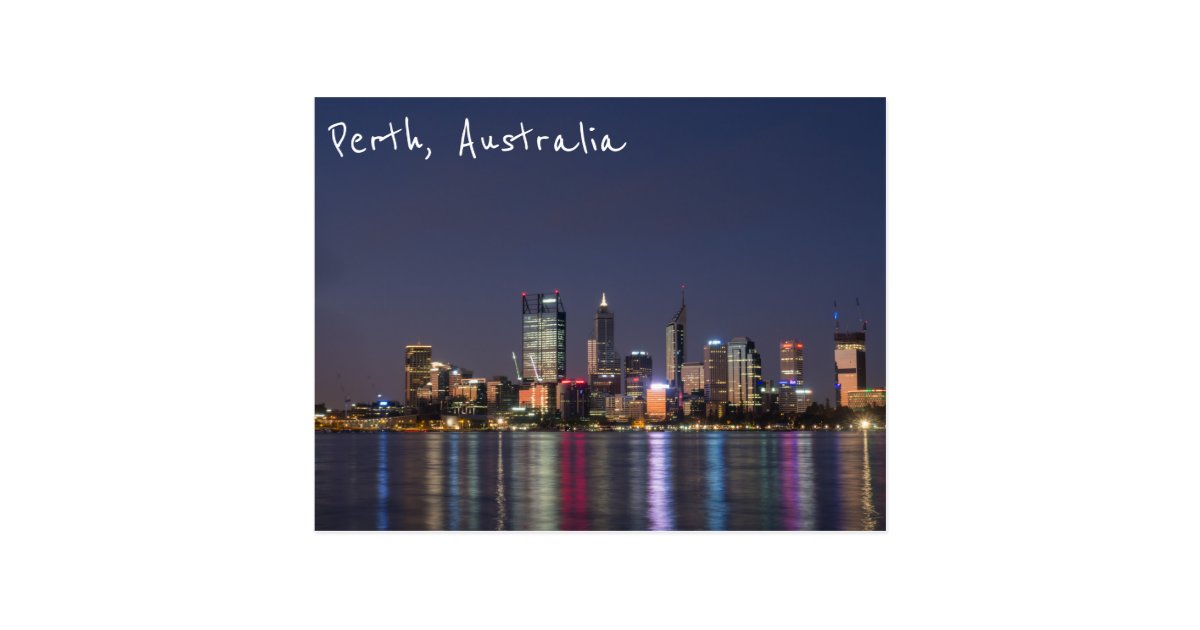 Perth city skyline postcard | Zazzle.com