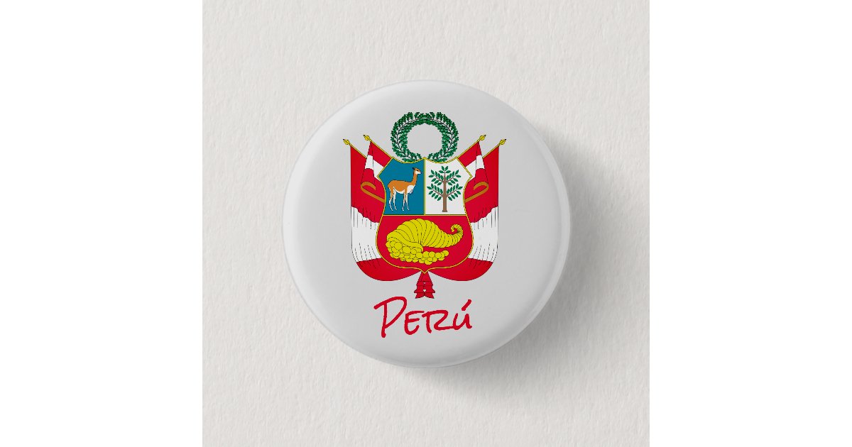 Peru Coat of Arms Button | Zazzle