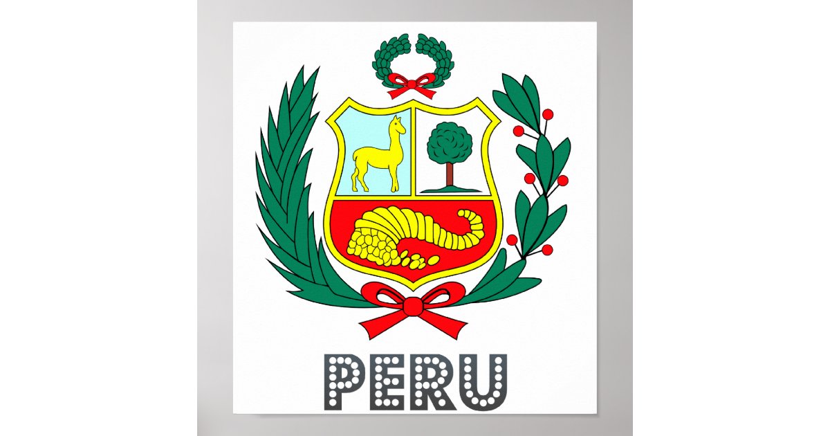 Peru Coat of Arms Poster | Zazzle