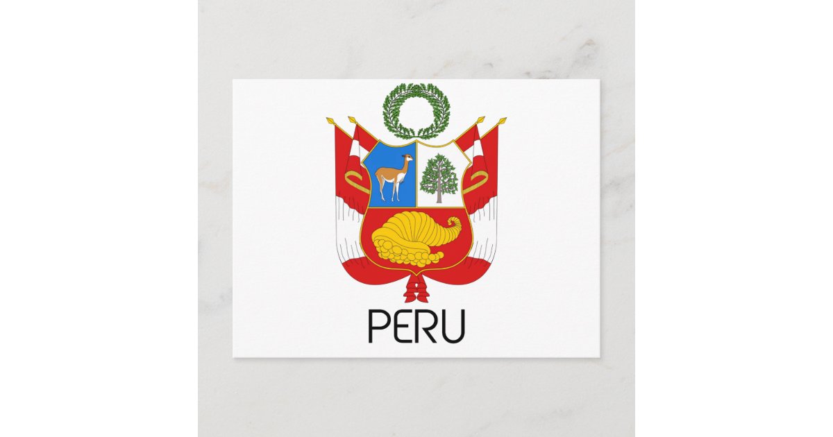 PERU - emblem/flag/coat of arms/symbol Postcard | Zazzle