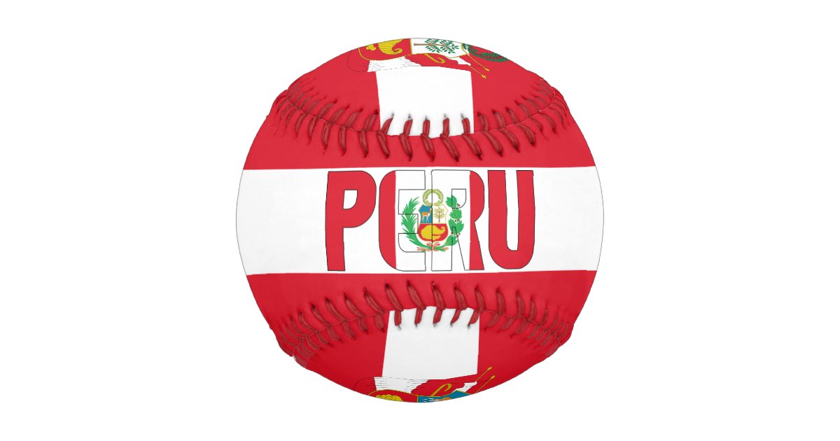 Peru Flag and Coat of Arms Patriotic Baseball | Zazzle