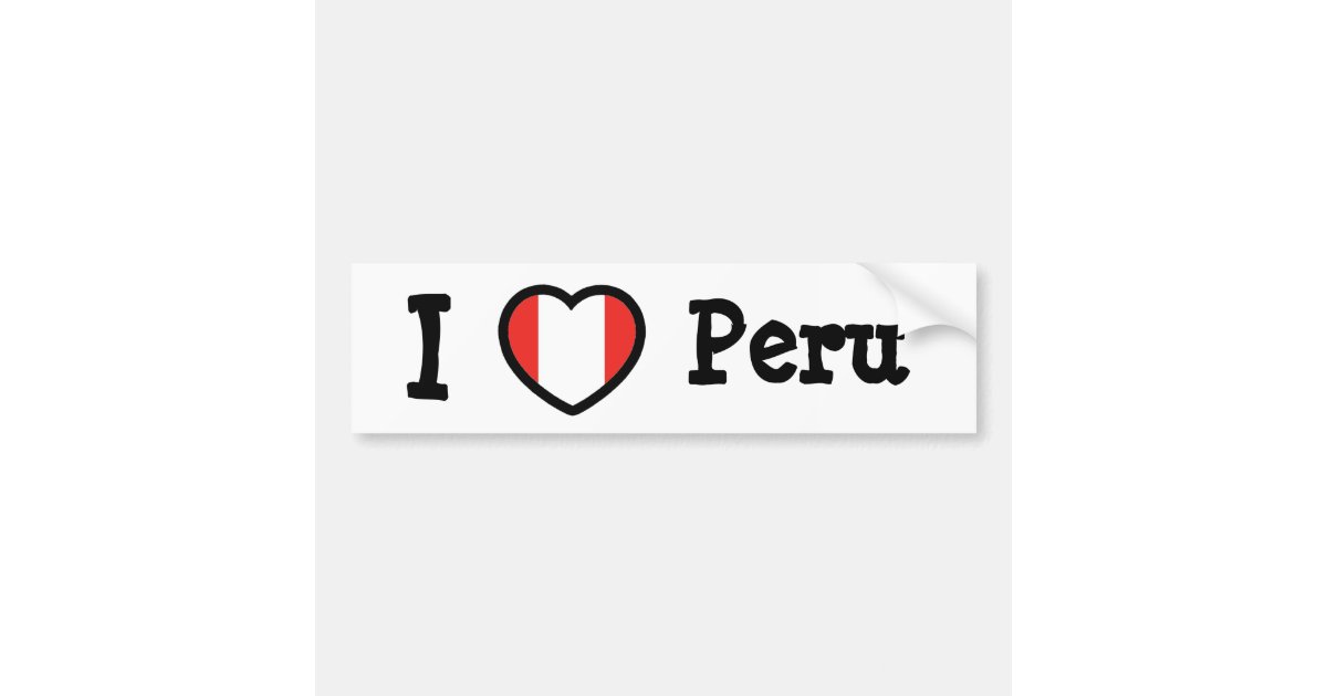 Peru Flag Bumper Sticker | Zazzle