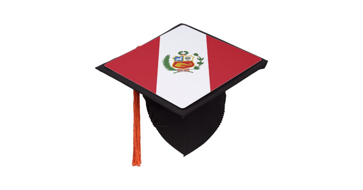 Peru flag graduation cap topper | Zazzle