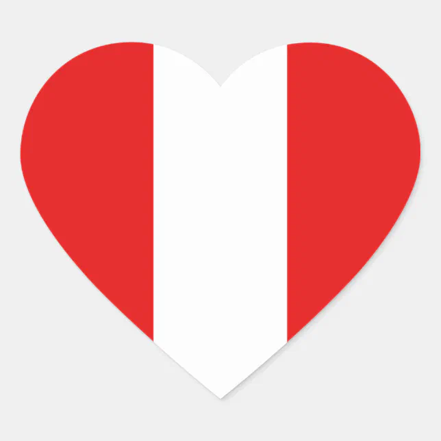 Peru Flag Heart Sticker | Zazzle