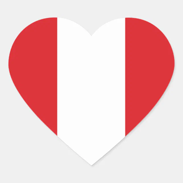 Peru Flag Heart Sticker | Zazzle