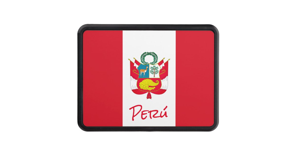 Peru Flag Hitch Cover | Zazzle