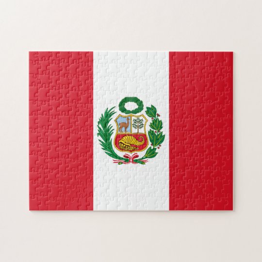 Peru Flag Jigsaw Puzzle | Zazzle.com