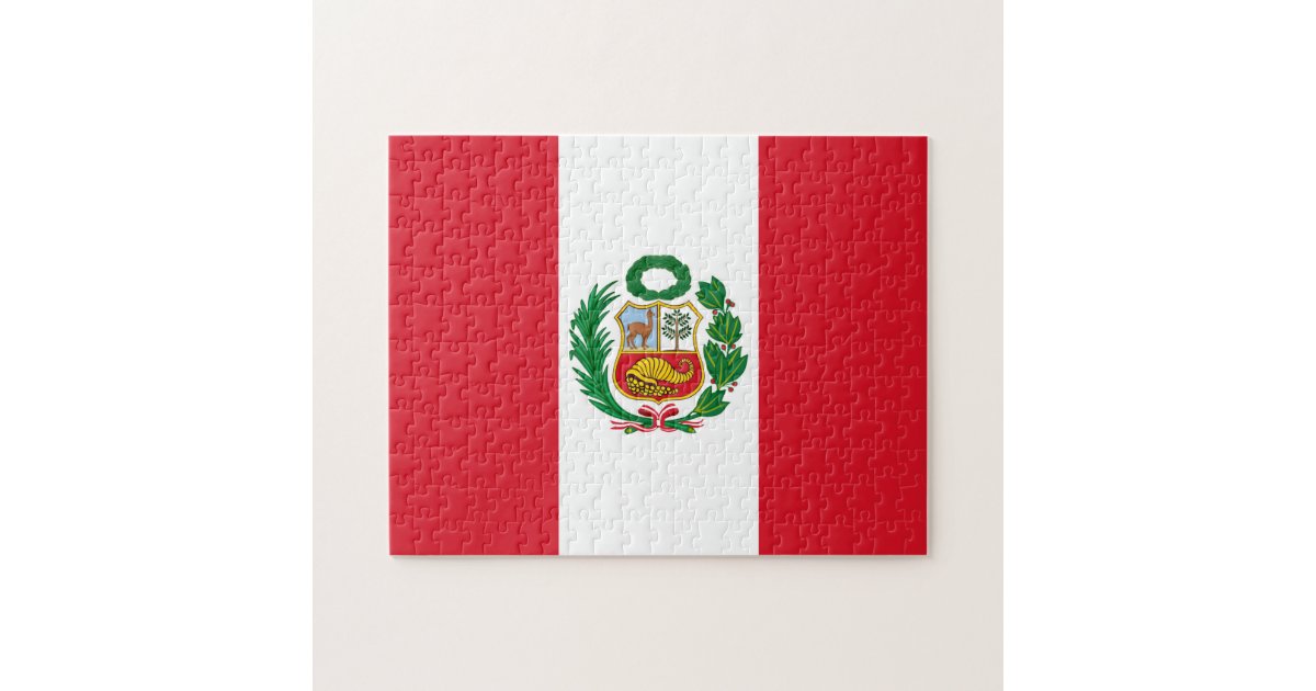 Peru Flag Jigsaw Puzzle | Zazzle