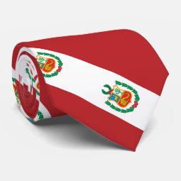 Peru Flag Neck Tie | Zazzle