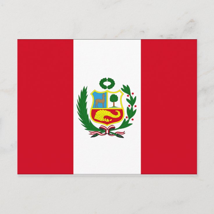 Peru Flag Postcard | Zazzle