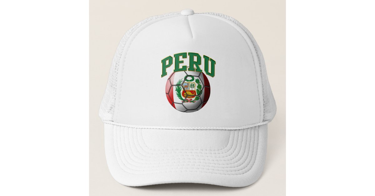 Peru Flag Soccer Ball Hat | Zazzle