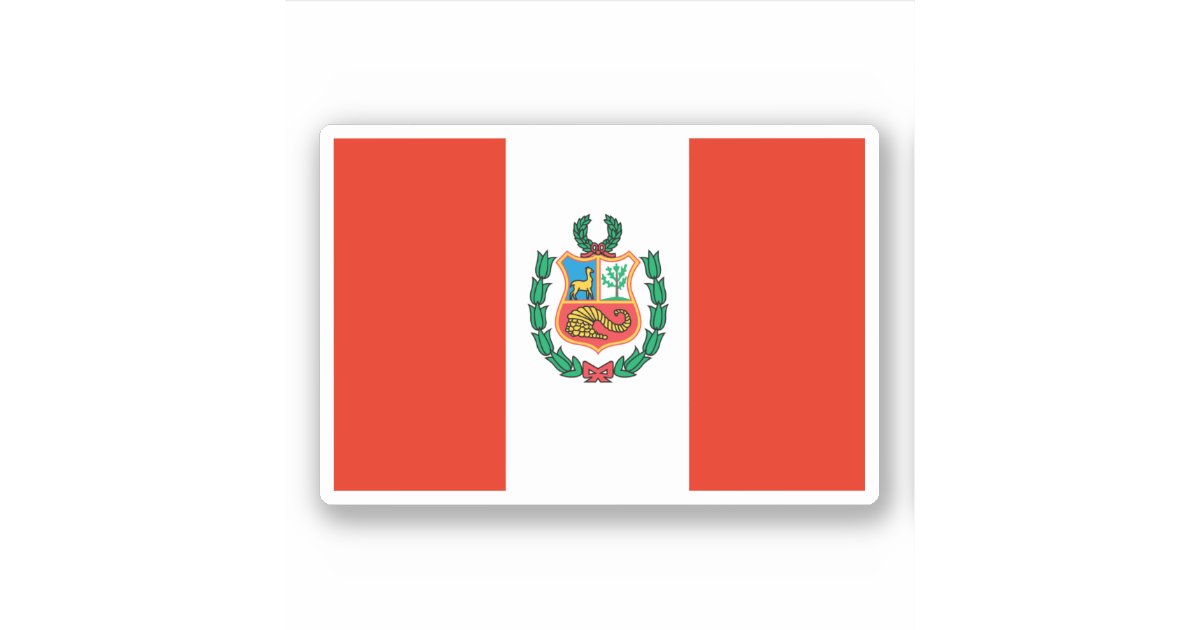 Peru Flag Sticker | Zazzle