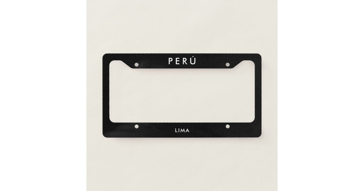 Peru License Plate Frame | Zazzle