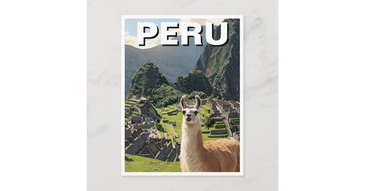 Peru Llama Postcard | Zazzle