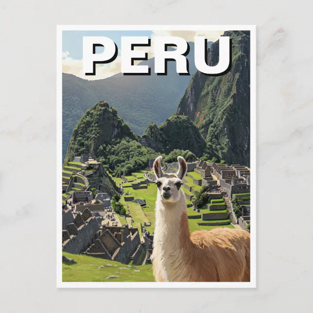 Peru Llama Postcard | Zazzle