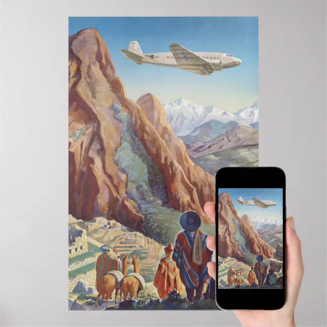 Peru Of The Incas Vintage Travel Poster | Zazzle