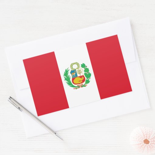 Peru/Peruvian Flag Rectangular Sticker | Zazzle