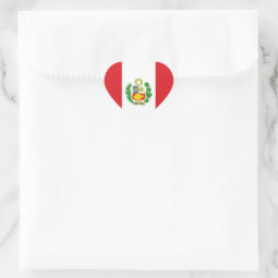 Peru State Flag Heart Sticker | Zazzle