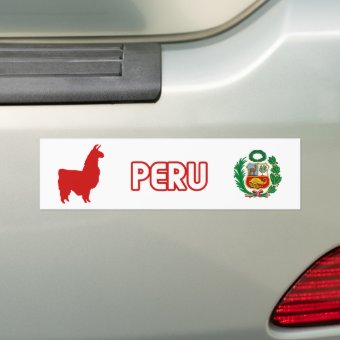 Peru Stiker Bumper Sticker | Zazzle