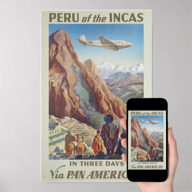 Peru Vintage Travel Poster | Zazzle