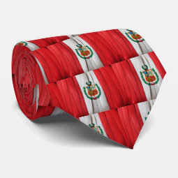 Peruvian Flag Neck Tie | Zazzle