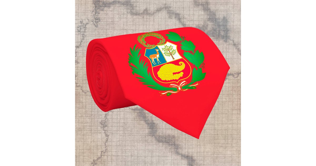 Peruvian flag & Peru, emblem business fashion Neck Tie | Zazzle