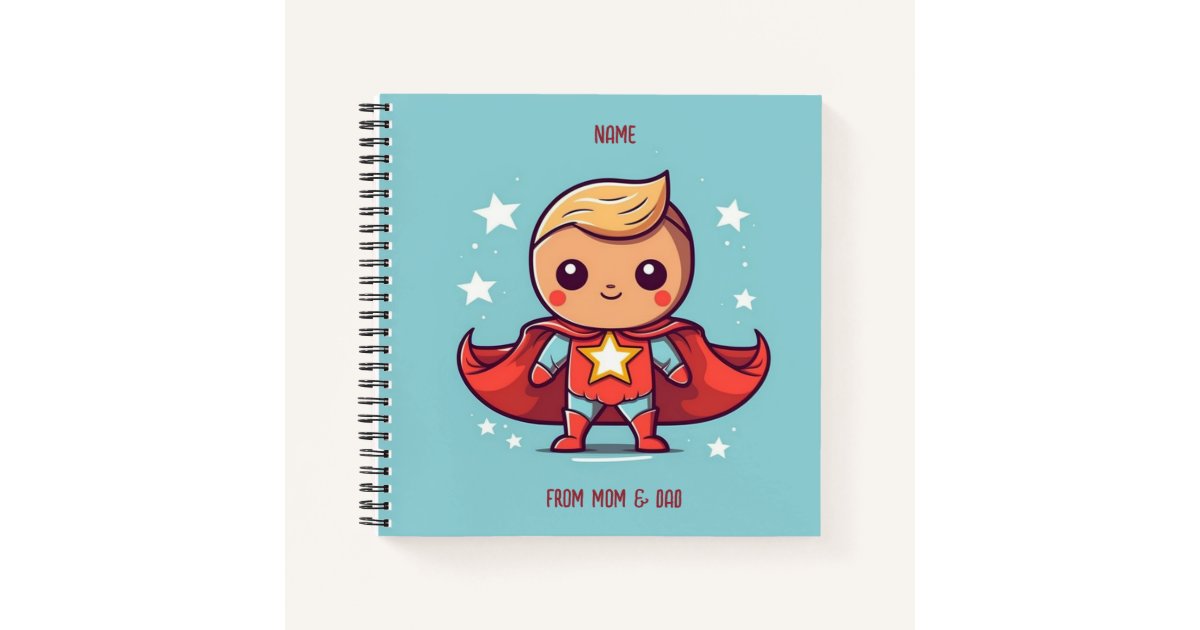 PERZONALIZED SUPER HERO NOTEBOOK | Zazzle