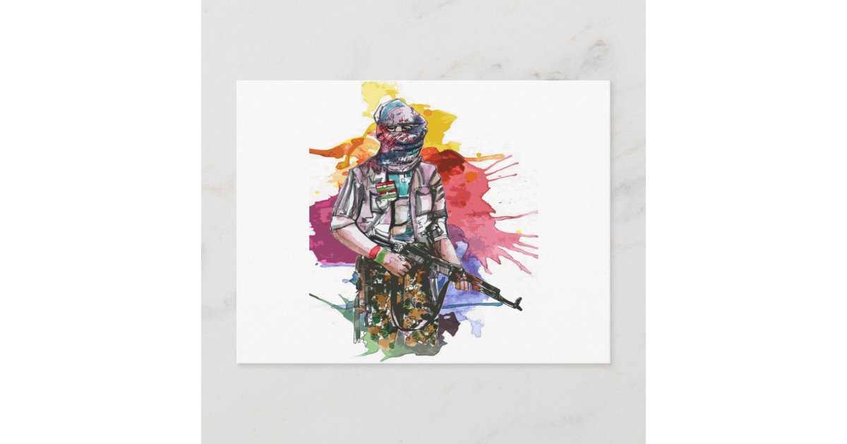 Peshmerga Freedom Warrior.png Postcard | Zazzle