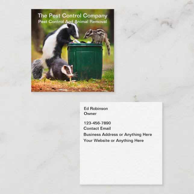 Pest Control Animal Removal Business Cards | Zazzle