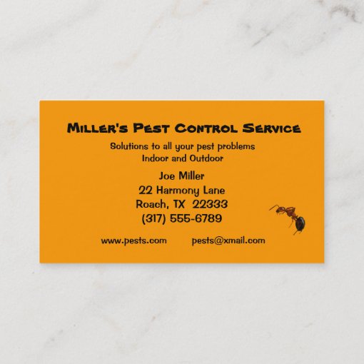 Pest Control Business Card | Zazzle
