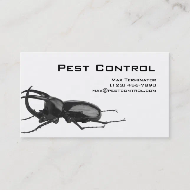 Pest Control Business Card Cockroach | Zazzle