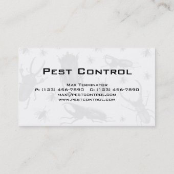 Pest Control Business Card Cockroach Flies | Zazzle