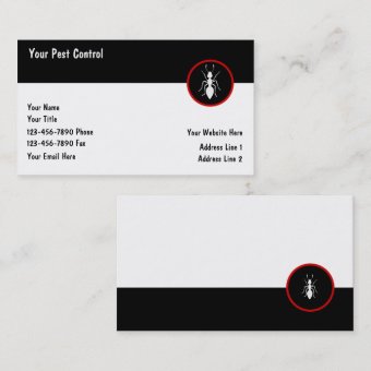 Pest Control Business Cards | Zazzle