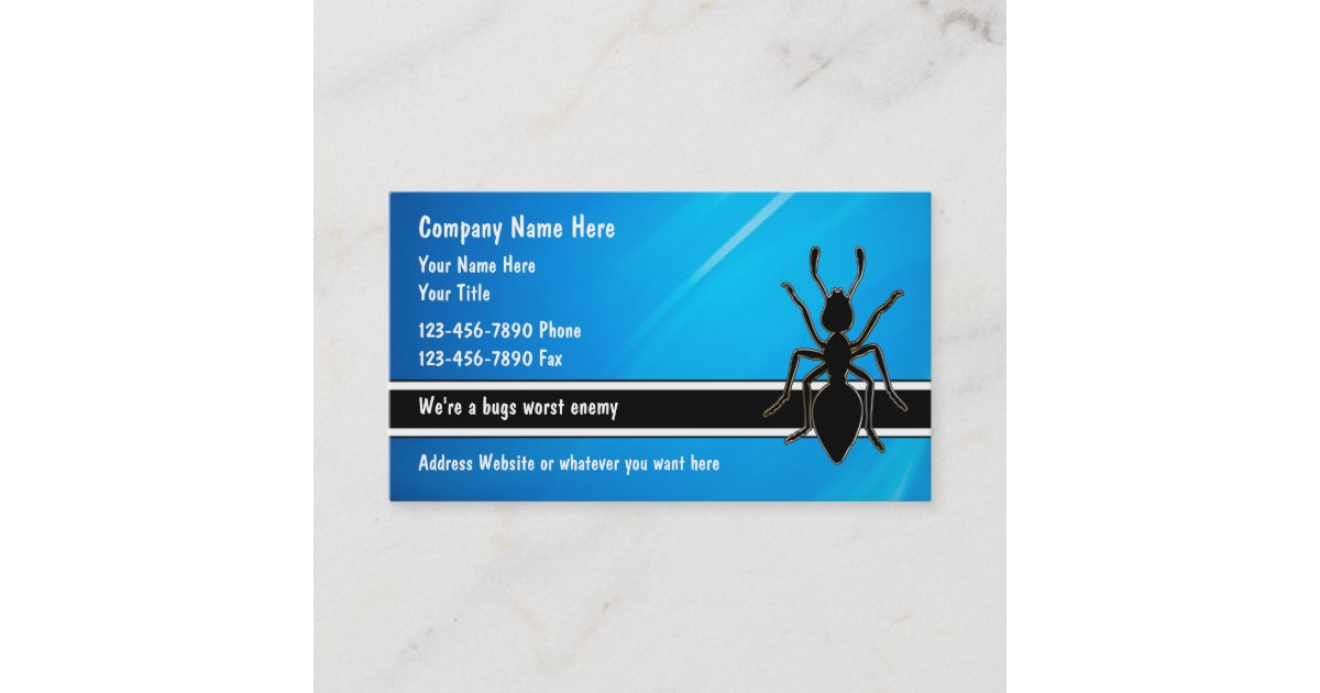 Pest Control Business Cards | Zazzle