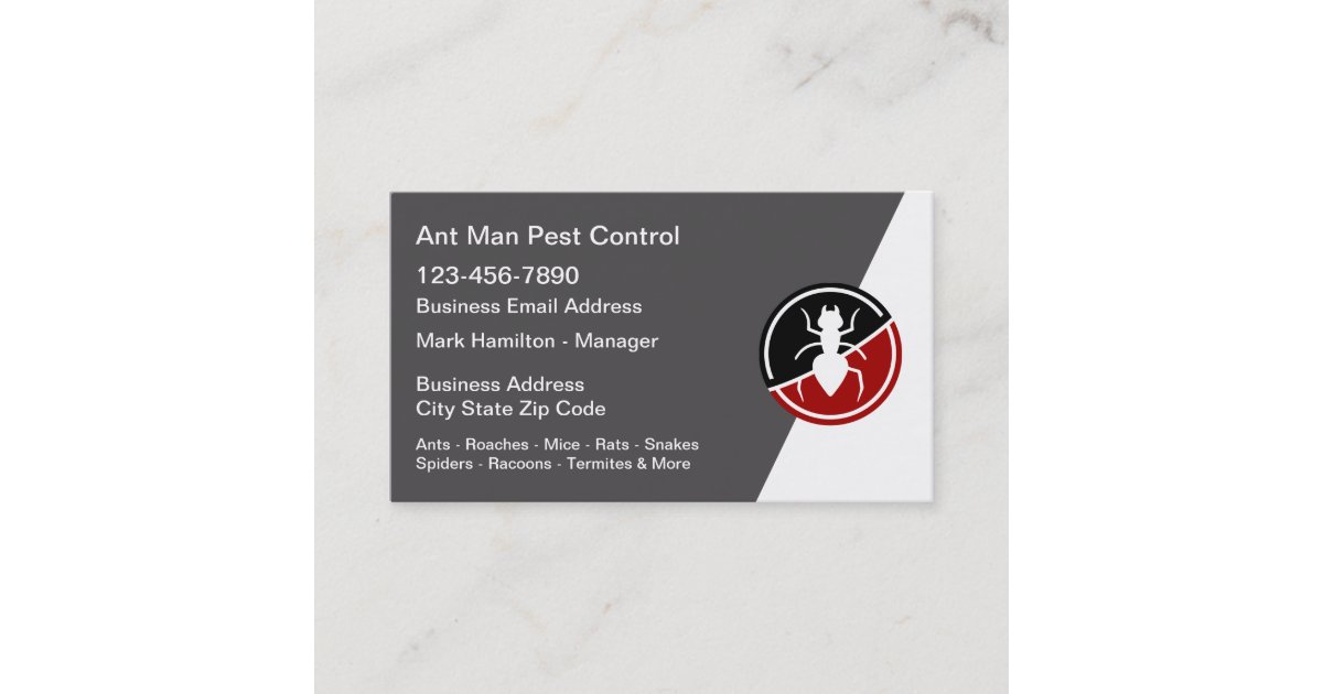Pest Control Exterminating Business Card Template | Zazzle