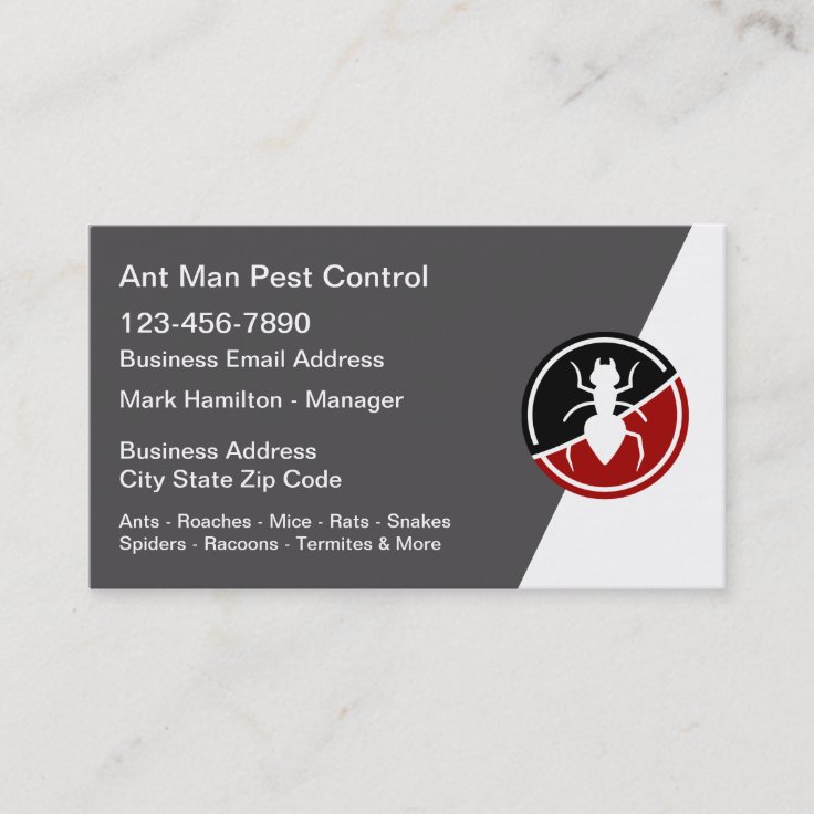 Pest Control Exterminating Business Card Template | Zazzle