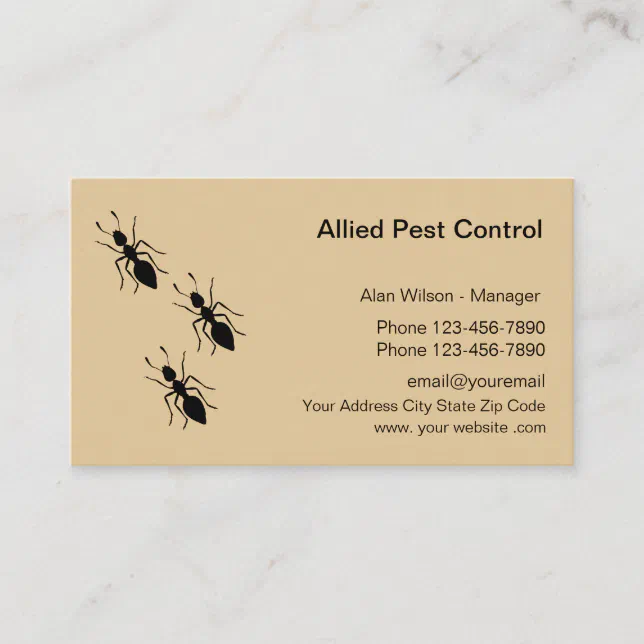 Pest Control Exterminating Services Business Card | Zazzle