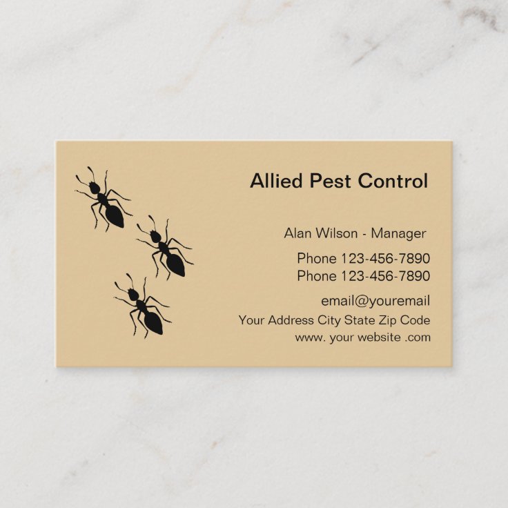 Pest Control Exterminating Services Business Card | Zazzle