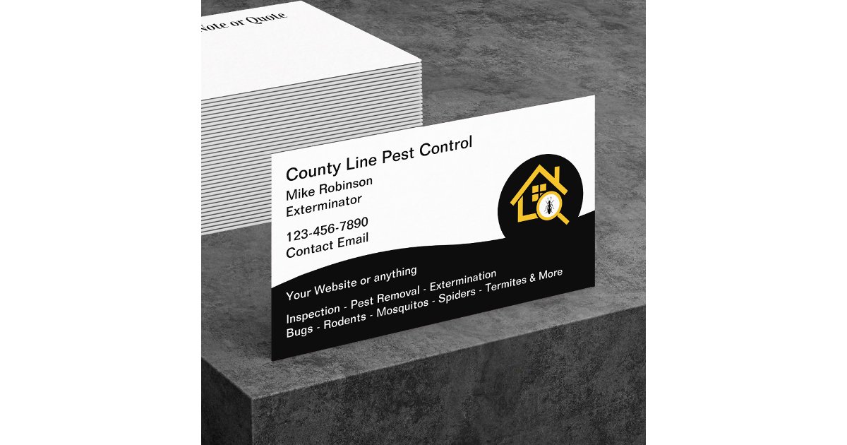Pest Control New Modern Design Template Business Card | Zazzle