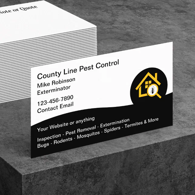 Pest Control New Modern Design Template Business Card | Zazzle