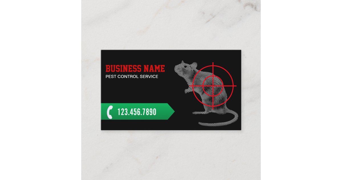 Pest Control Professional Exterminator Business Card | Zazzle