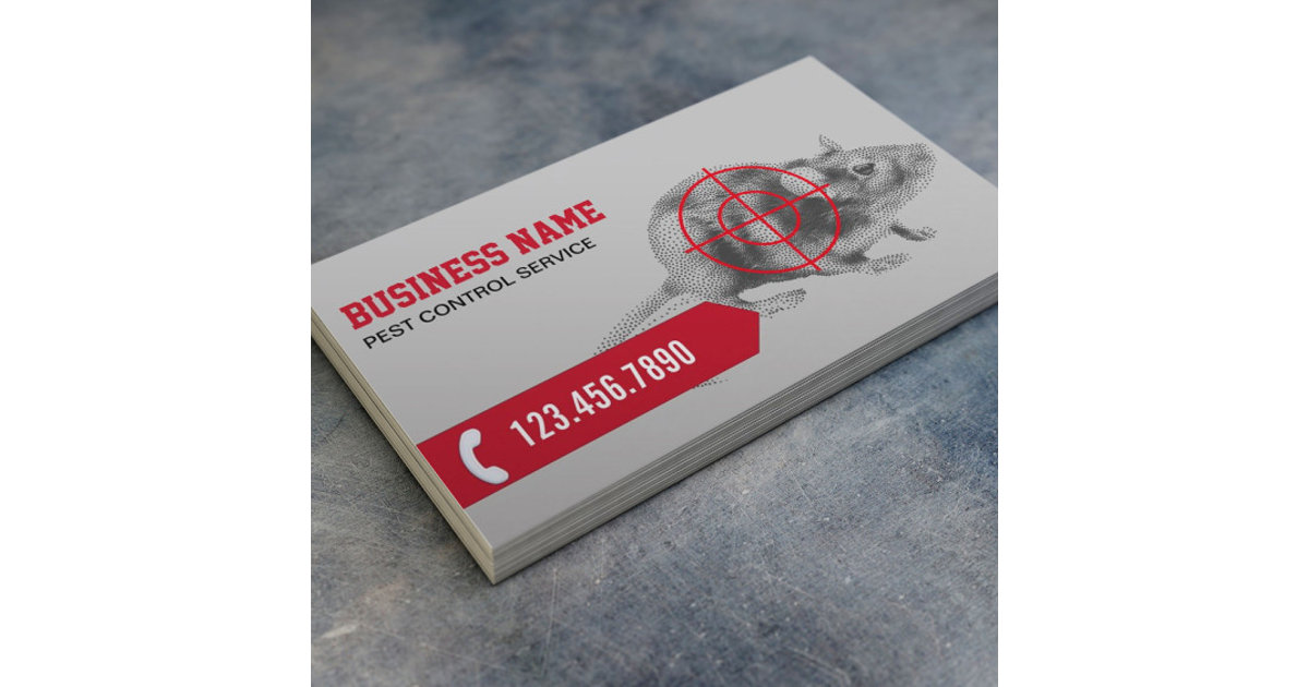 Pest Control Professional Exterminator Business Card | Zazzle
