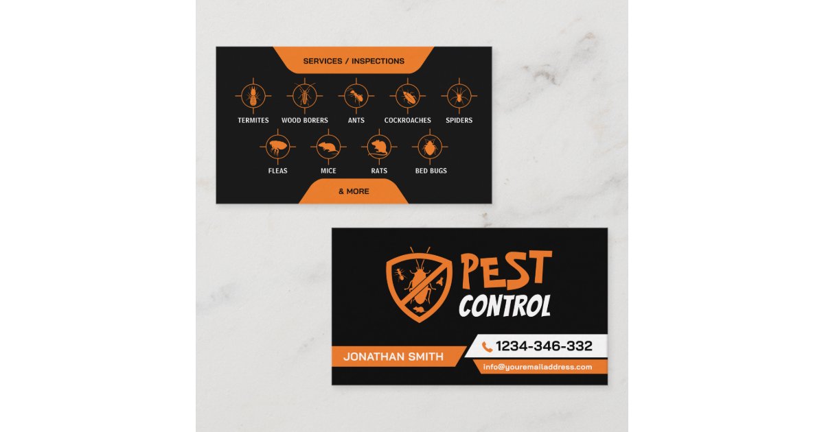 Pest control Service Business Card | Zazzle