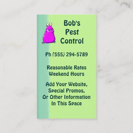 Pest Control Service Business Card | Zazzle