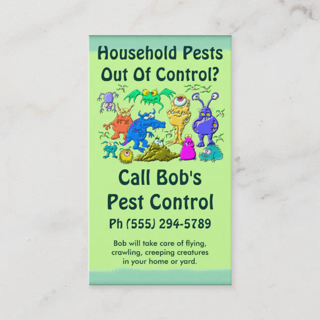 Pest Control Service Business Card | Zazzle