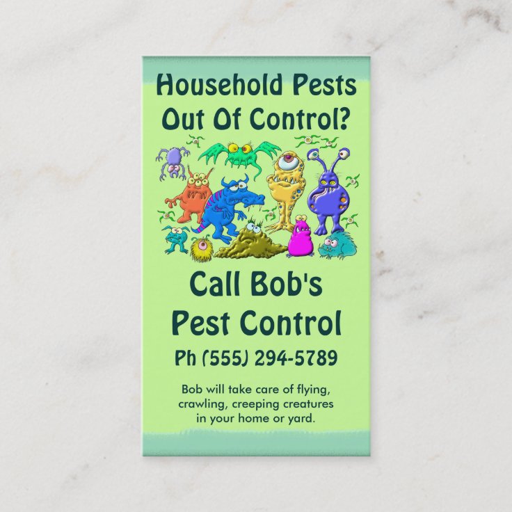 Pest Control Service Business Card | Zazzle